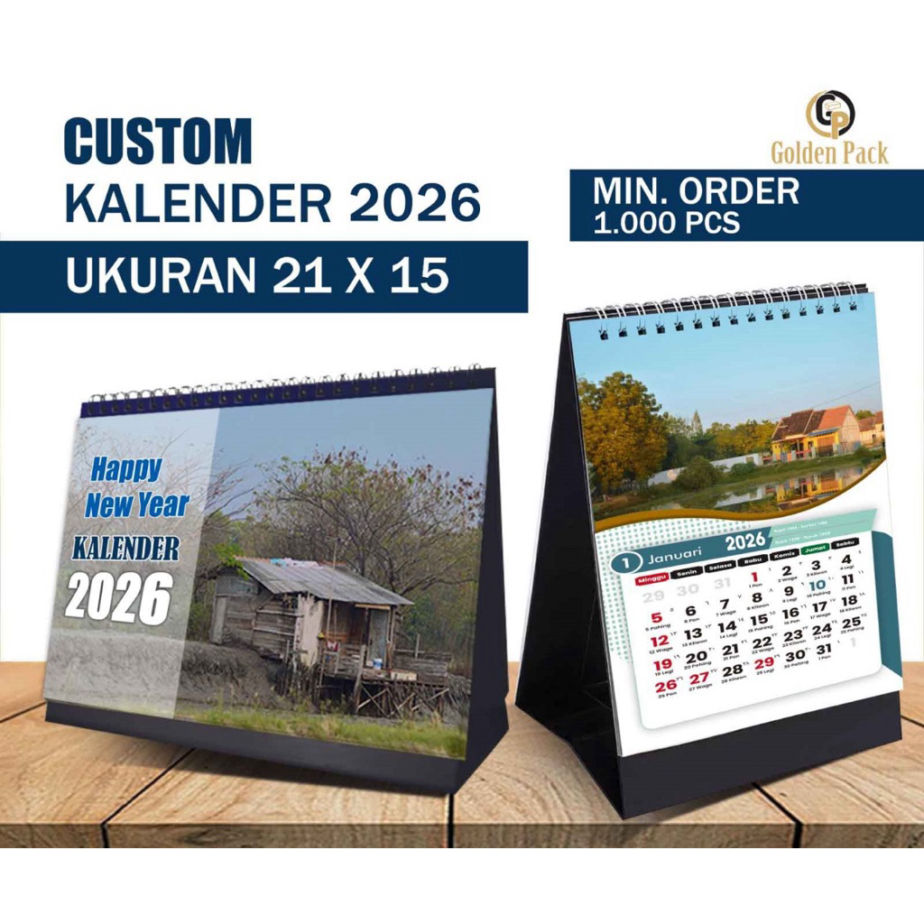 Jual [TERMURAH] Custom kalender spiral 2026 bahan AC260. untuk partai ...
