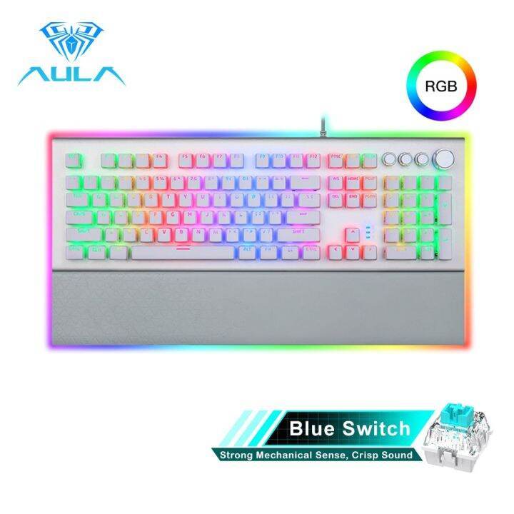 Jual Luxury Keyboard Gaming Multimedia Mechanical AULA L2098 FULL RGB ...