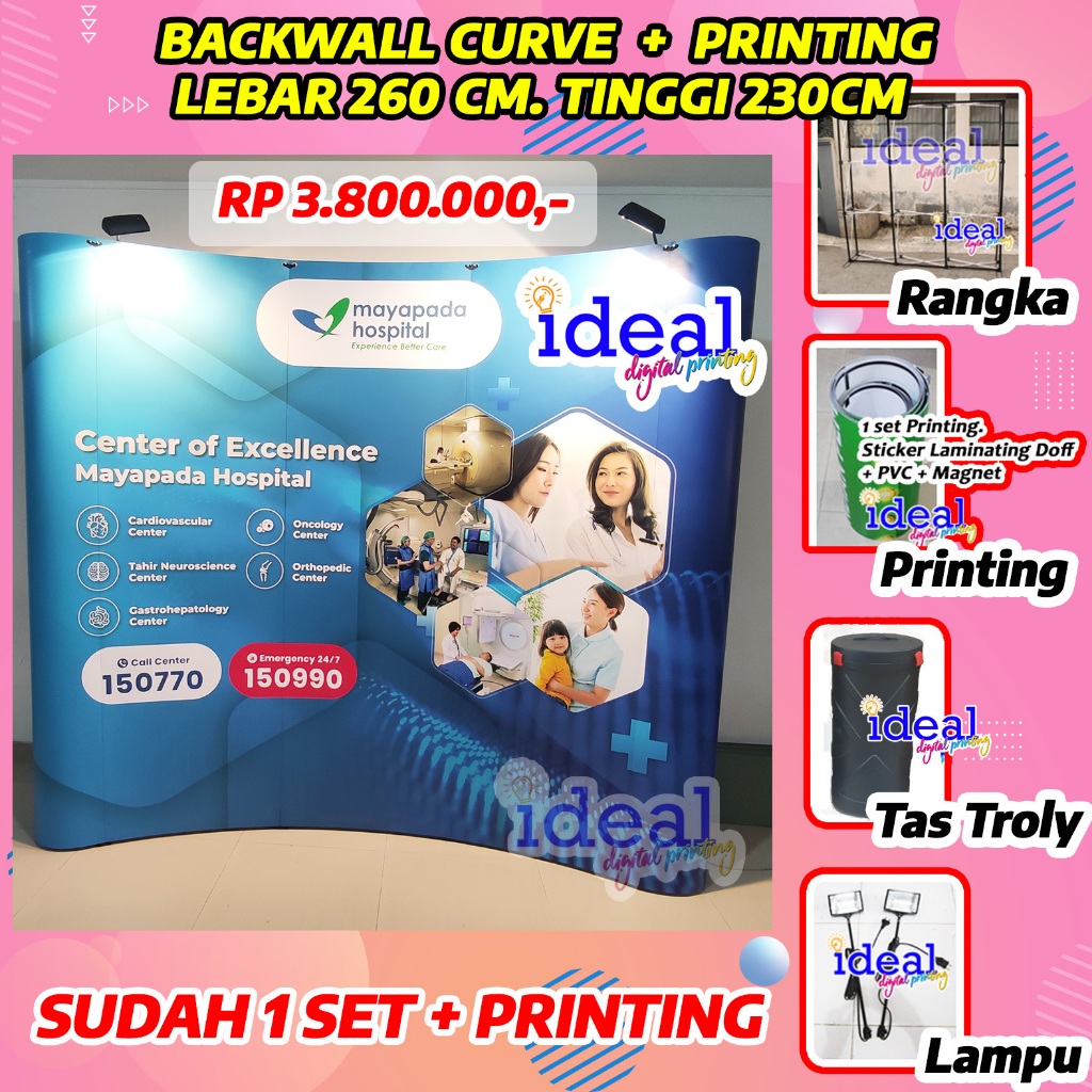 Jual Backwall, Backdrop Pameran, Backdrop portable modul 3x3 Curve ...