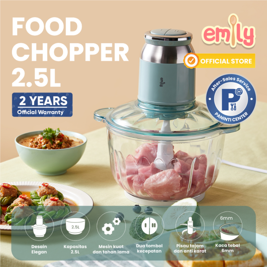 Jual EMILY Electric Food Chopper 2.5L | Chopper Blender | Penggiling ...