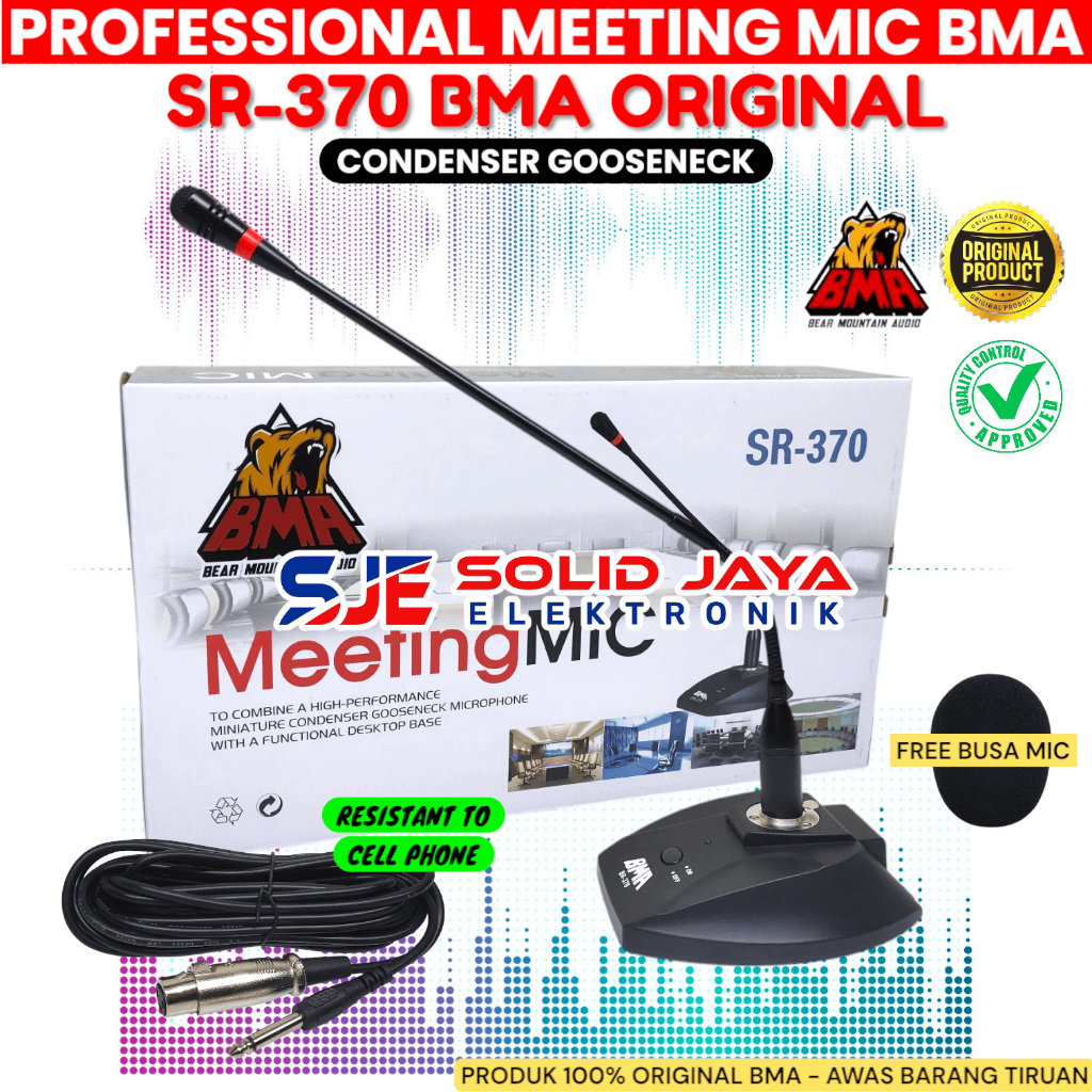 Jual MIC MICROPHONE MEETING MIC BMA SR370 SR-370 GOOSENECK BMA SR 370 ...