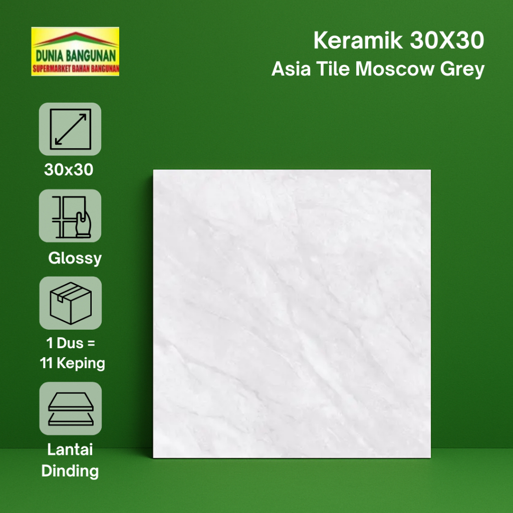 Jual Keramik 30x30 Lantai Asia Tile Moscow Grey Keramik Lantai Marble ...