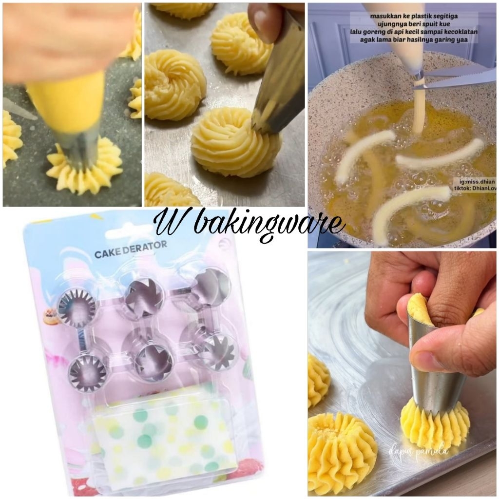 Jual Spuit Pastry Set isi 6 dan piping spluit semprit sagu keju Churros ...