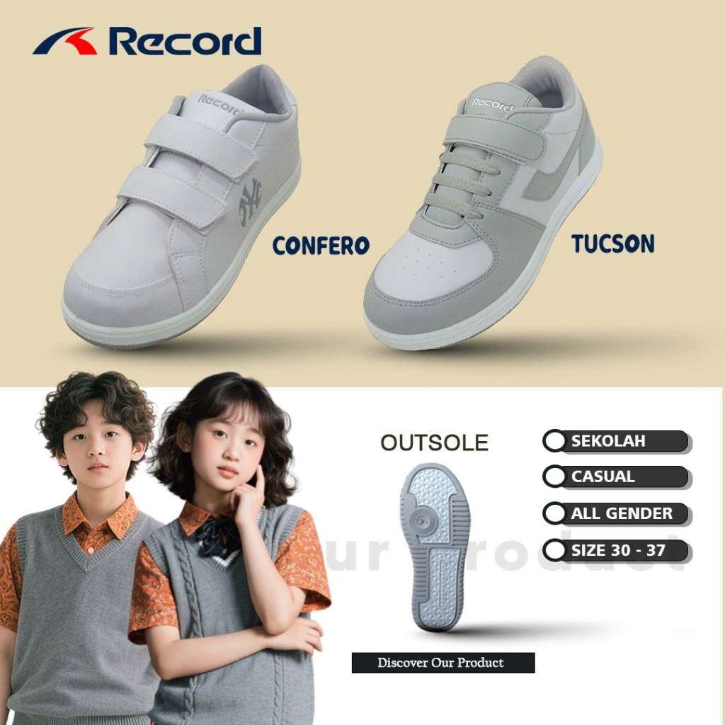 Jual RECORD CONFERO SEPATU SEKOLAH ANAK 4-13 THN TK SD SMP BLACK HITAM ...