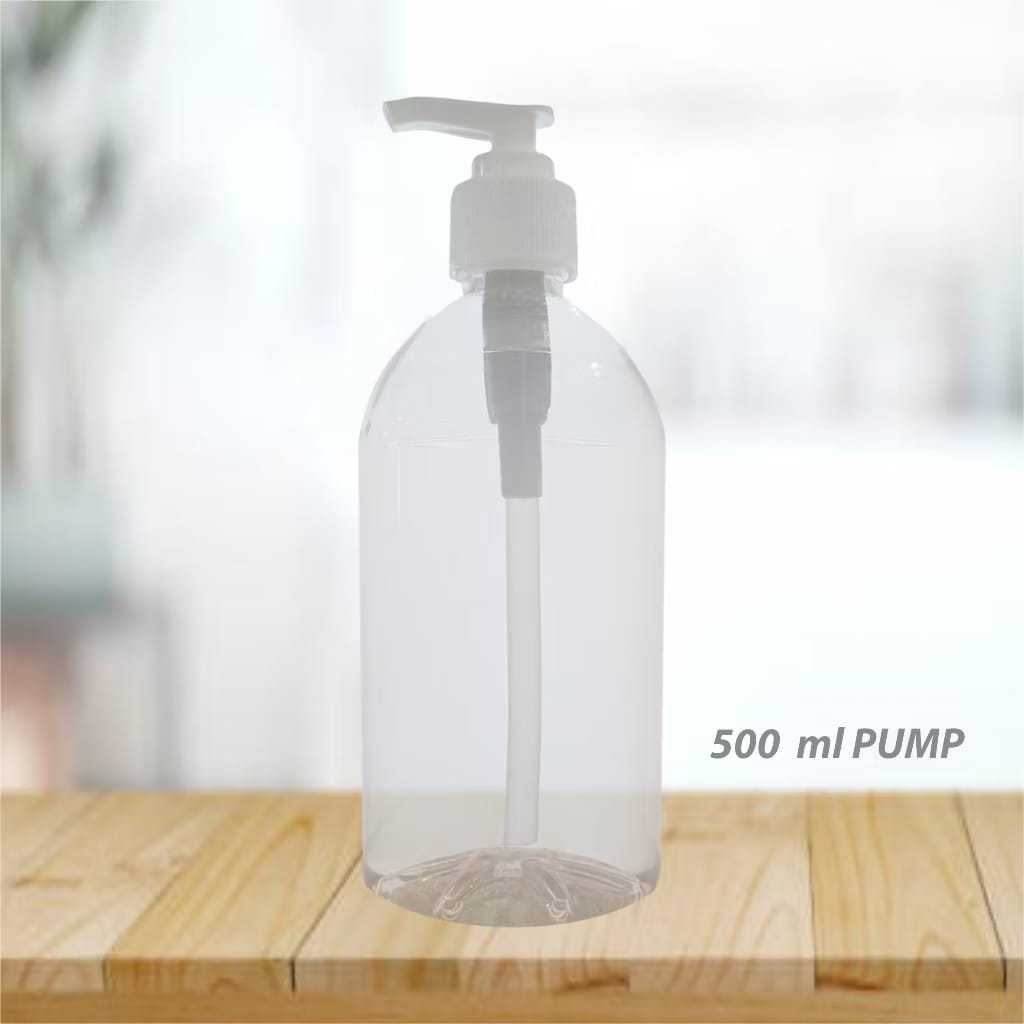 Jual Botol PET Plastik Bening Tebal Tutup Pump Lotion Putar Kemasan 500ml | Shopee Indonesia
