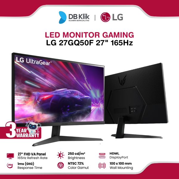 Jual LG UltraGear LED Monitor Gaming 27GQ50F 27" VA FHD 165Hz 1ms AMD ...