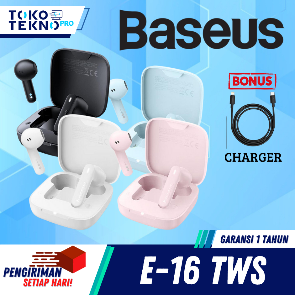 Jual Baseus E16 / E-16 Bowie TWS True Wireless Bluetooth Earbuds ...