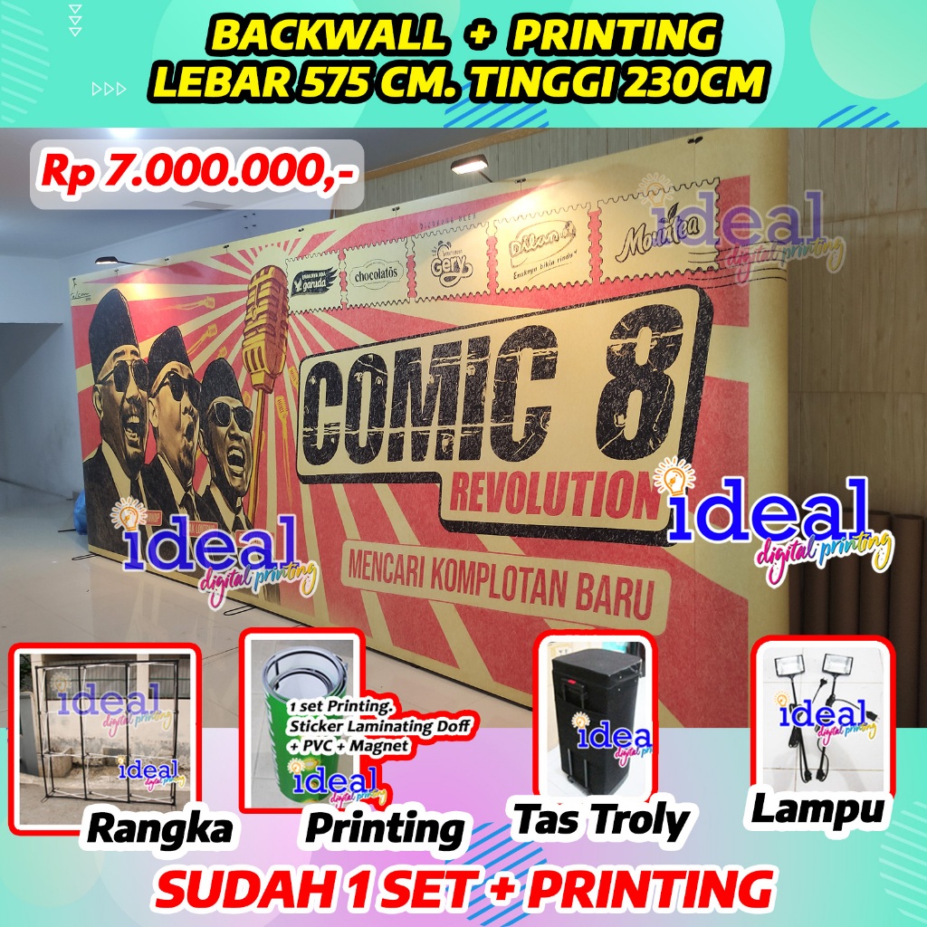 Jual Backwall backdrop pameran portable MODUL 3x7 (Lebar 575cm. Tinggi ...