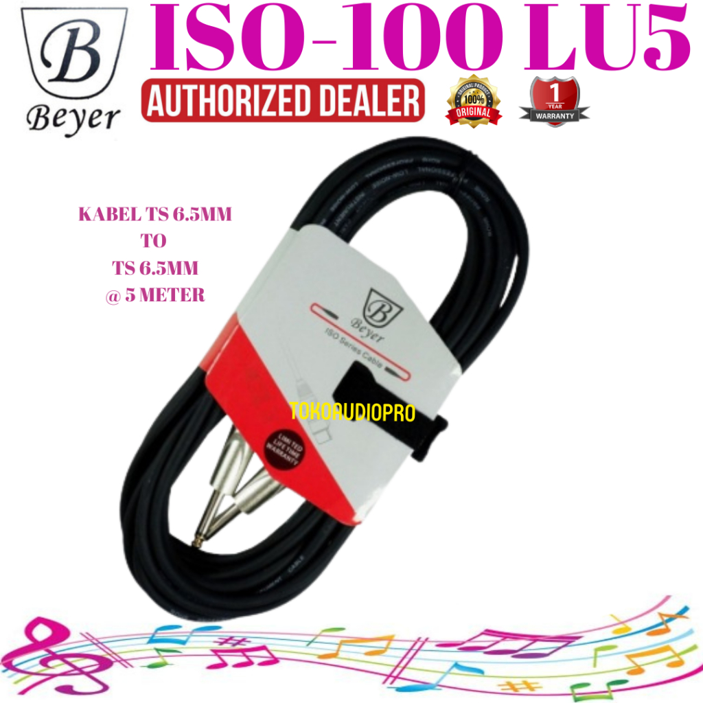 Jual Beyer Iso100Lu5 Kabel Instruments TS 6.5mm @ 5 Meter Iso-100Lu5 ...