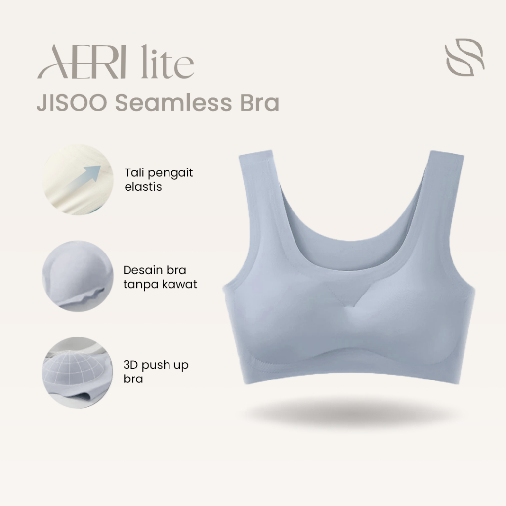 Jual AERI - Jisoo Bra Sport Seamless Wanita Push Up | Shopee Indonesia