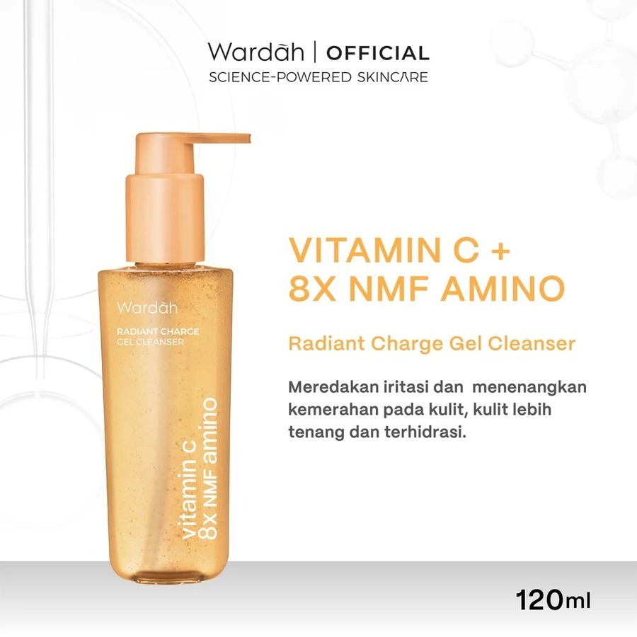 Jual Wardah Amino Gel Cleanser Vitamin C + 8X NMF Amino 120 mL | Shopee ...