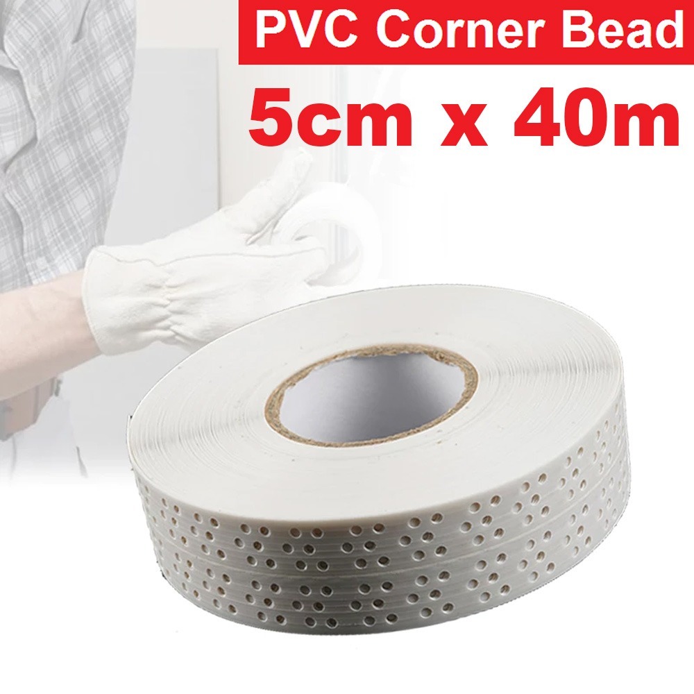 Jual Corner Bead PVC Lakban Plester Drywall 40m 5cm Lakban Sambungan Gipsum Gypsum PVC Sudut ...