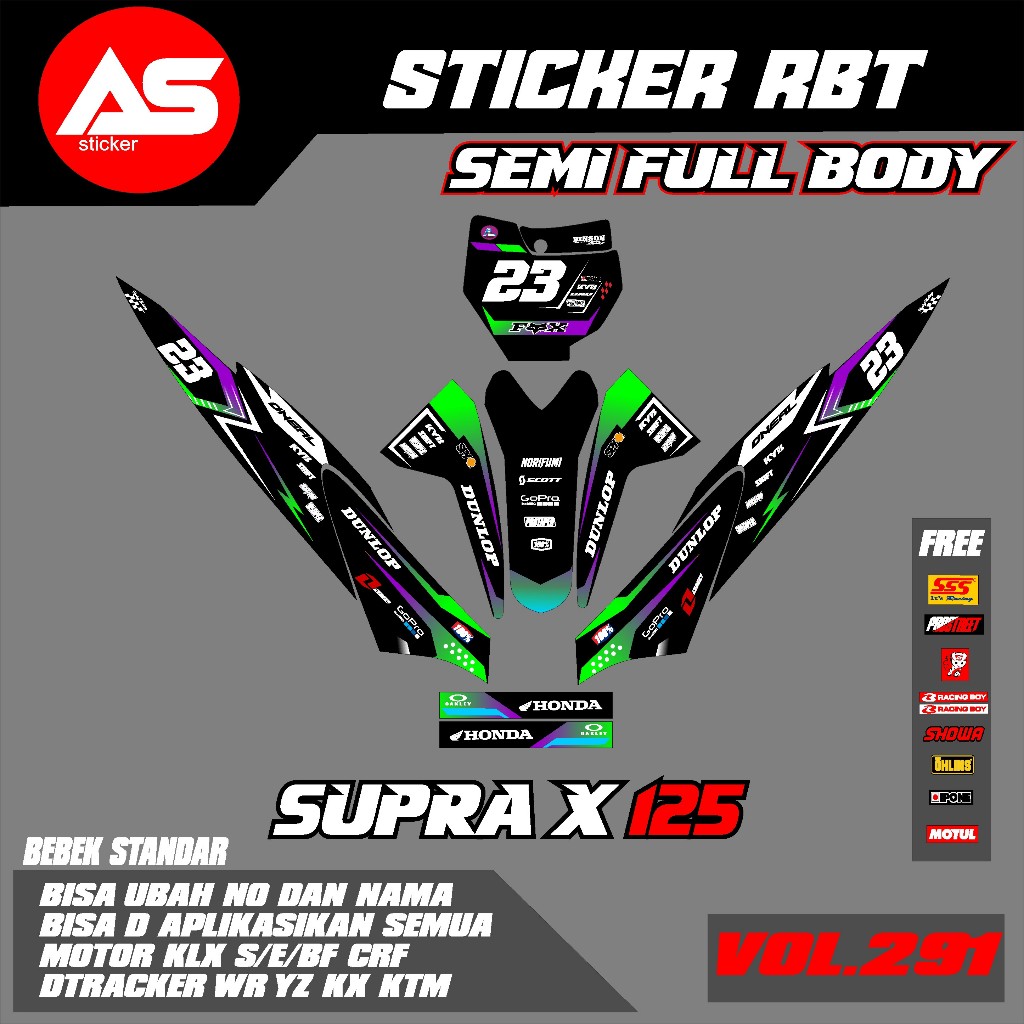 Jual Sticker RBT SUPRA X 125 SEMI FULL BODY MOTOR RBT BEBEK MODIF ...