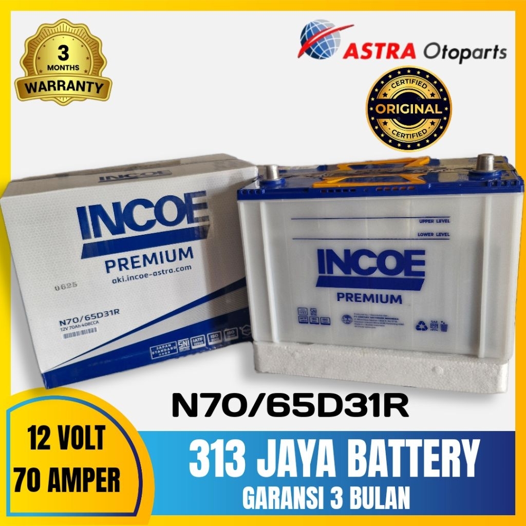 Jual Aki INCOE PREMIUM 65D31R / N70 premium 70amper L300, Kuda, Panther ...
