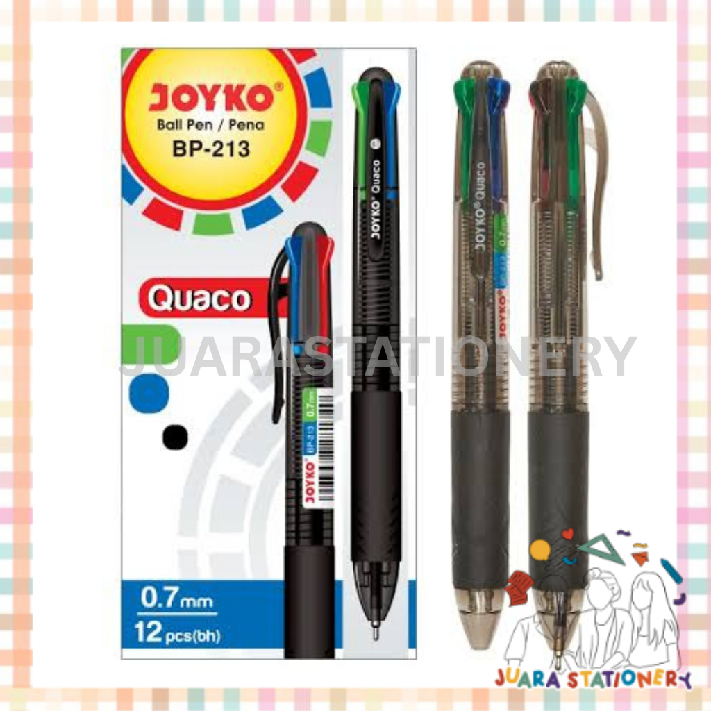 Jual (3067) Pulpen Joyko BP-213 Quaco 0.7 mm / Pulpen 4 Warna Joyko ...