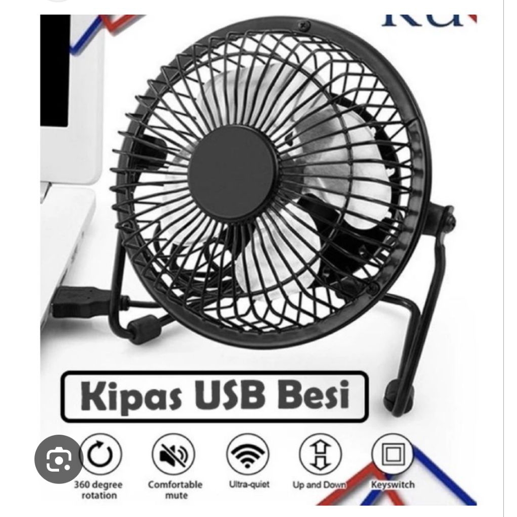 Jual Kipas Angin Mini USB Kipas Duduk Bahas Besi Mini Fun | Shopee ...