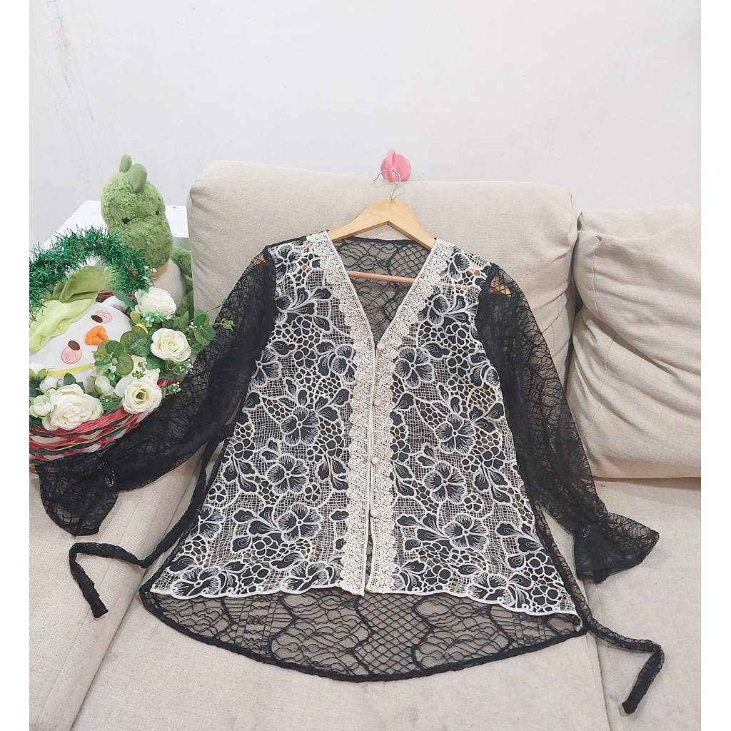 Jual Aina calisha outer prada lace brukat prada - baju wisuda kondangan bridesmaid vest brukat ...