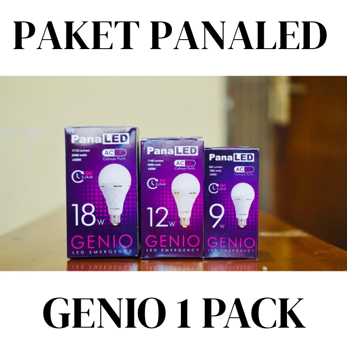 Jual Lampu Emergency LED Panaled Genio 1 PACK ISI 10PCS 9Watt, 12Watt ...