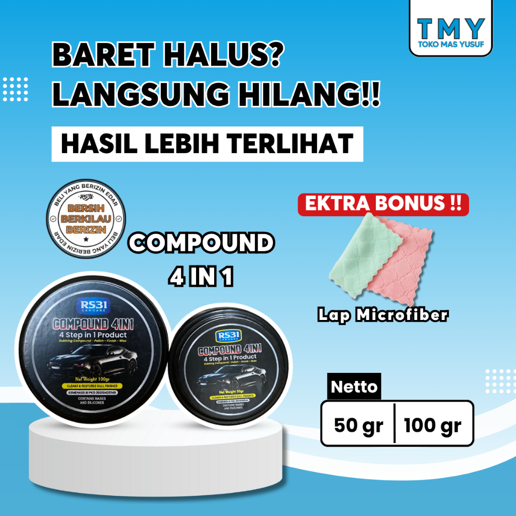 Jual RS31 Kompon Multifungsi 4in1 - Scratch Remover & Swirl Mark ...