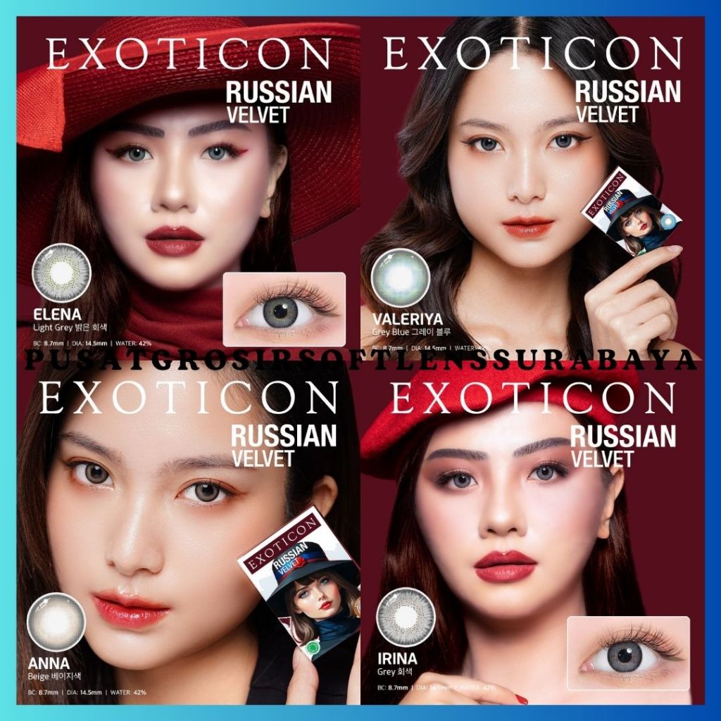 Jual SOFTLENS X2 RUSSIAN VELVET 14,5 MM NORMAL & MINUS ///// SOFLEN ...