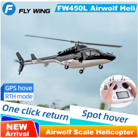 Jual RC HELICOPTER FLY WING Airwolf FW450 V2 6CH SkalaRTF H1 Kontrol ...
