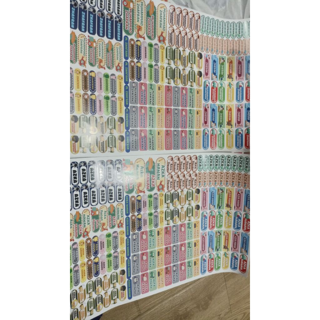Jual STIKER NAMA TRANSPARAN - LABEL NAMA TRANSPARAN | Shopee Indonesia