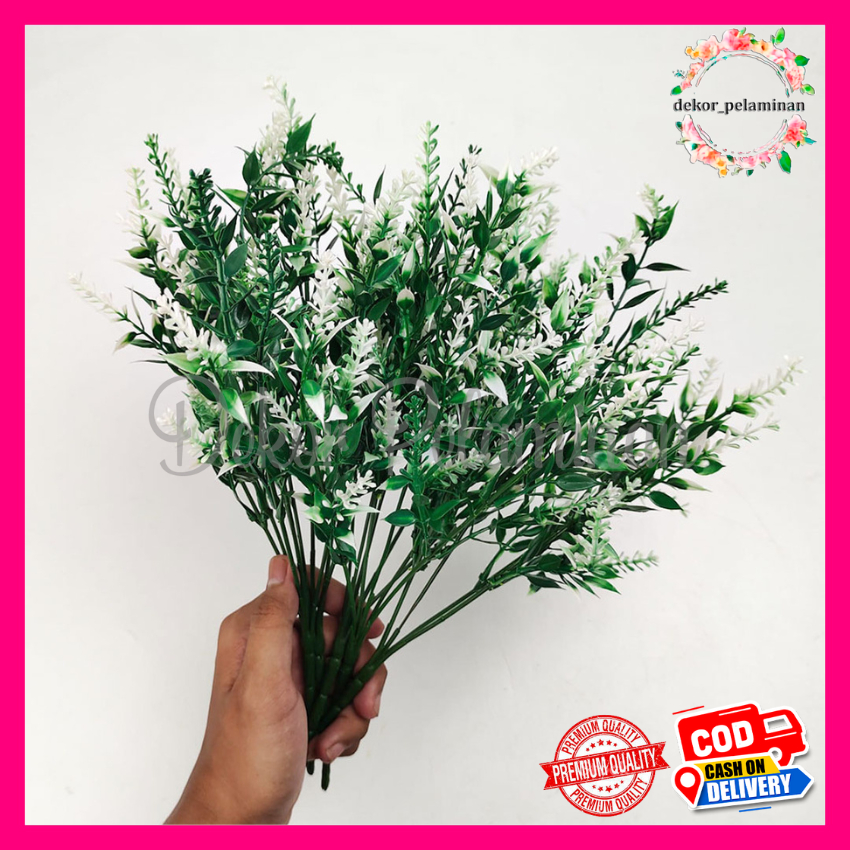 Jual Daun rumput Lavender ACC Semak Kilap Cabang 5 - bunga hias ...