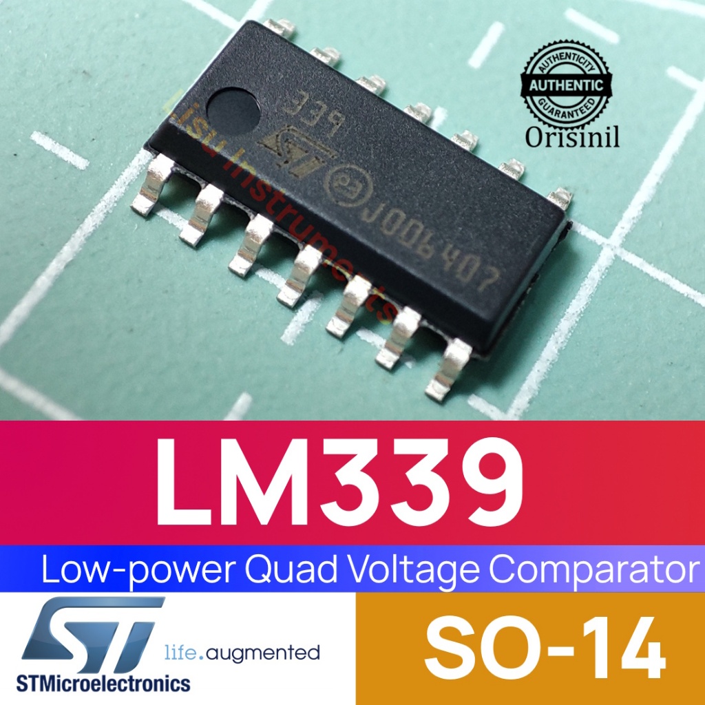 Jual LM339DT Low-power Quad Voltage Comparator LM339 339 SO-14 ...