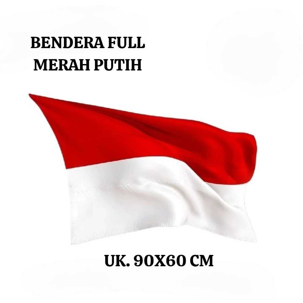 Jual Aneka Bendera Merah Putih Ukuran 90X60Cm FULL Bahan Satin Peles ...