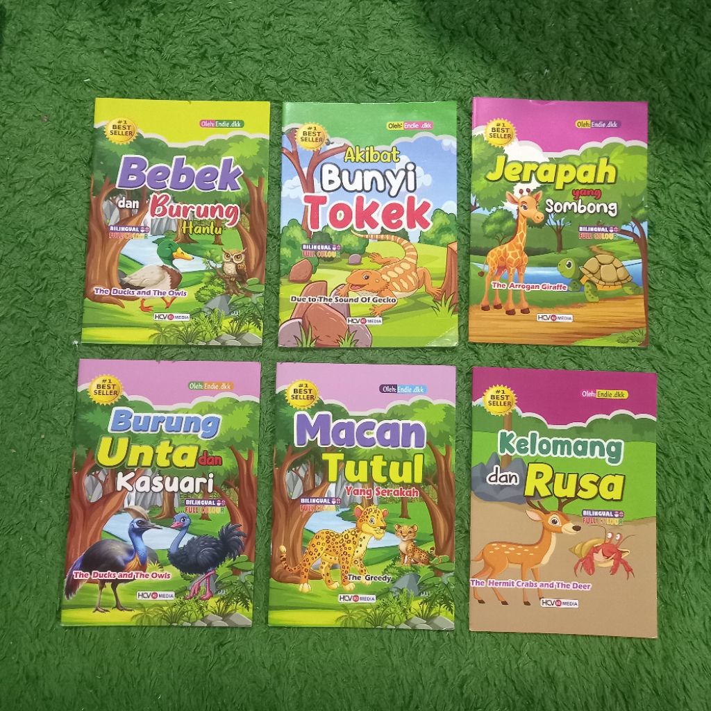 Jual PAKET ISI 6 BUKU CERITA RAKYAT DAN DONGENG BEBEK TOKEK JERAPAH ...