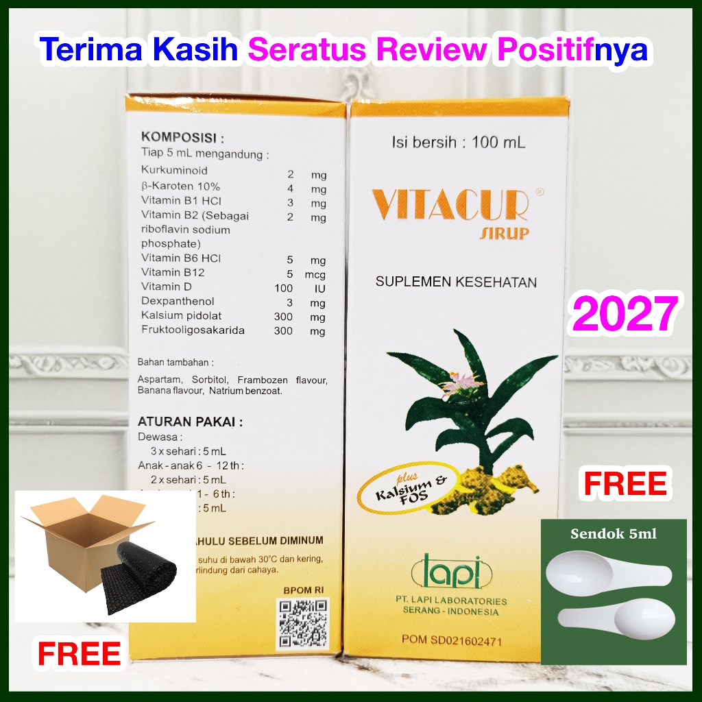 Jual VITACUR Sirup 100 ml Vitamin Nafsu Makan Anak & Stamina Anak ...