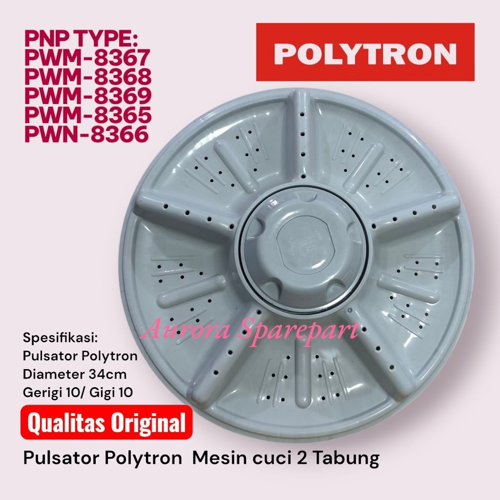 Jual Pulsator Original Polytron Diameter 34cm Gerigi 10 Mesin cuci 2 ...