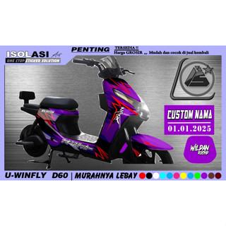Jual d60 ( BUKAN UNIT SEPEDA LISTRIK )DECAL STICKER sepeda Listrik U ...