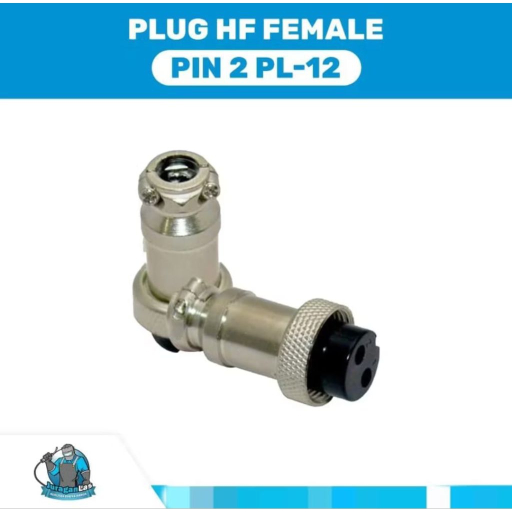 Jual Plug HF Female Pin 2 PL-12 untuk stang Las | Shopee Indonesia