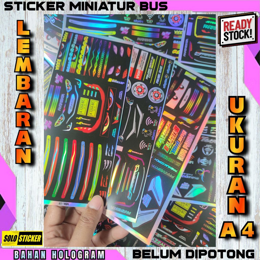 Jual Paket Lengkap Stiker Hologram Modifikasi Bus Miniatur Lampu Jetbus ...