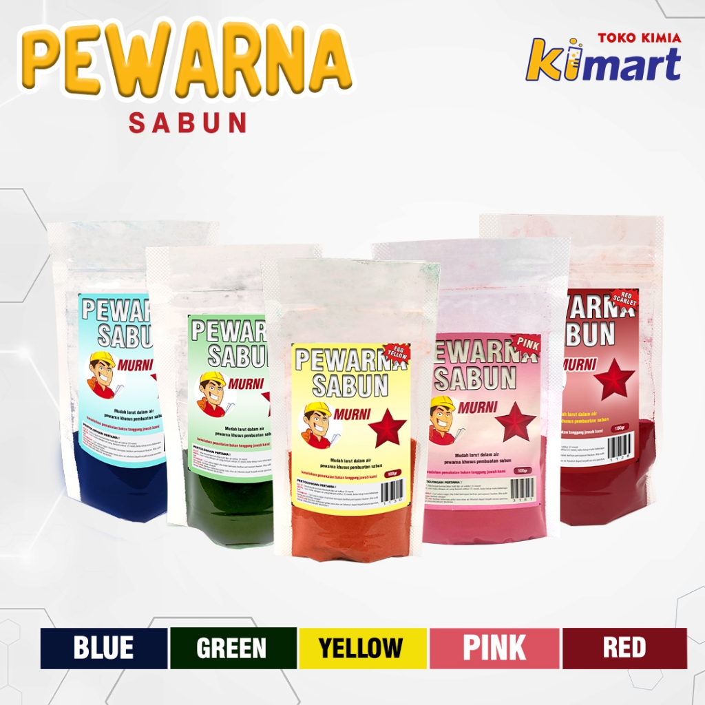 Jual Pewarna sabun Detergent 1 ons pewarna tecnical grade 100gr ...