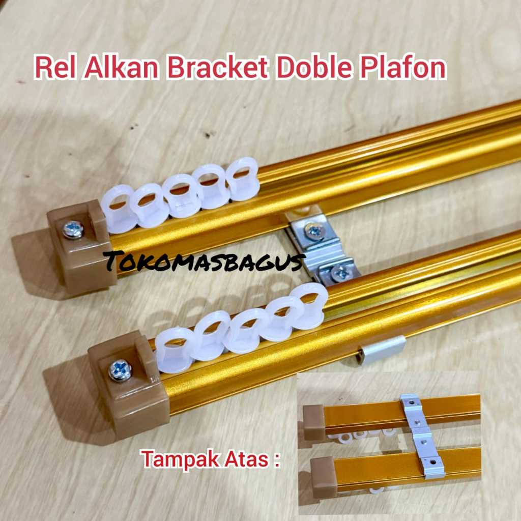 Jual Rel gorden plafond Double Sambungan - Rel Hordeng Plafon Atas ...