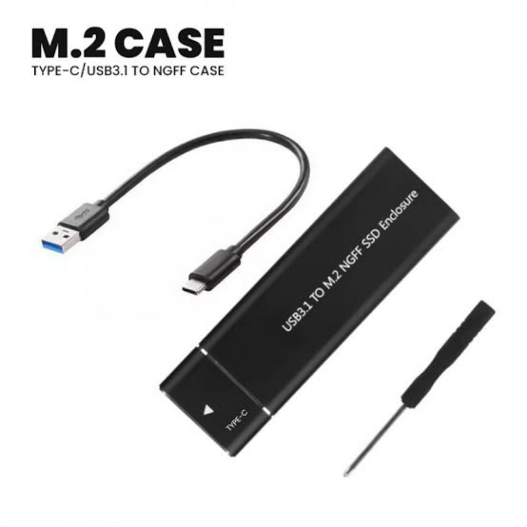 Jual ENCLOSURE CASE RACK SSD M2 USB V3.1 NGFF COMBO 2230 2242 2260 2280 ...