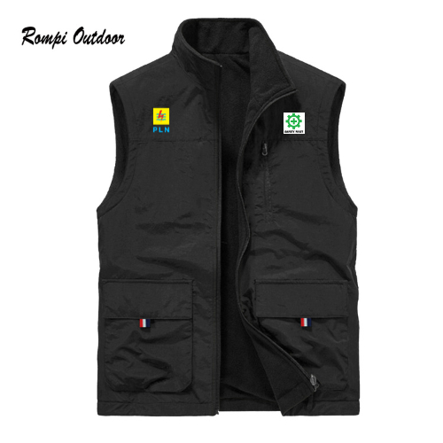 Jual Rompi PLN Safety/Rompi Kerja Lapangan PLN Safety logo bordir ...