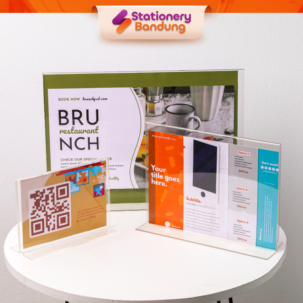 Jual Display Menu Akrilik Standing Acrylic Papan Tempat Meja Minimalis ...