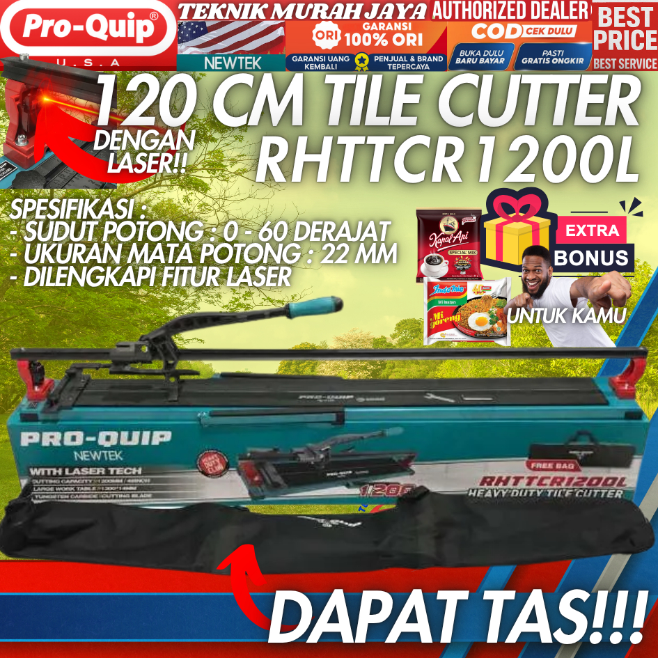 Jual PROQUIP NEWTEK RHTTCR1200L Manual Tile Cutter LASER 120 CM Alat ...