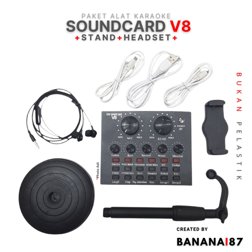 Jual Sound card Soundcard V8 Mixer Bluetooth Audio External Live ...
