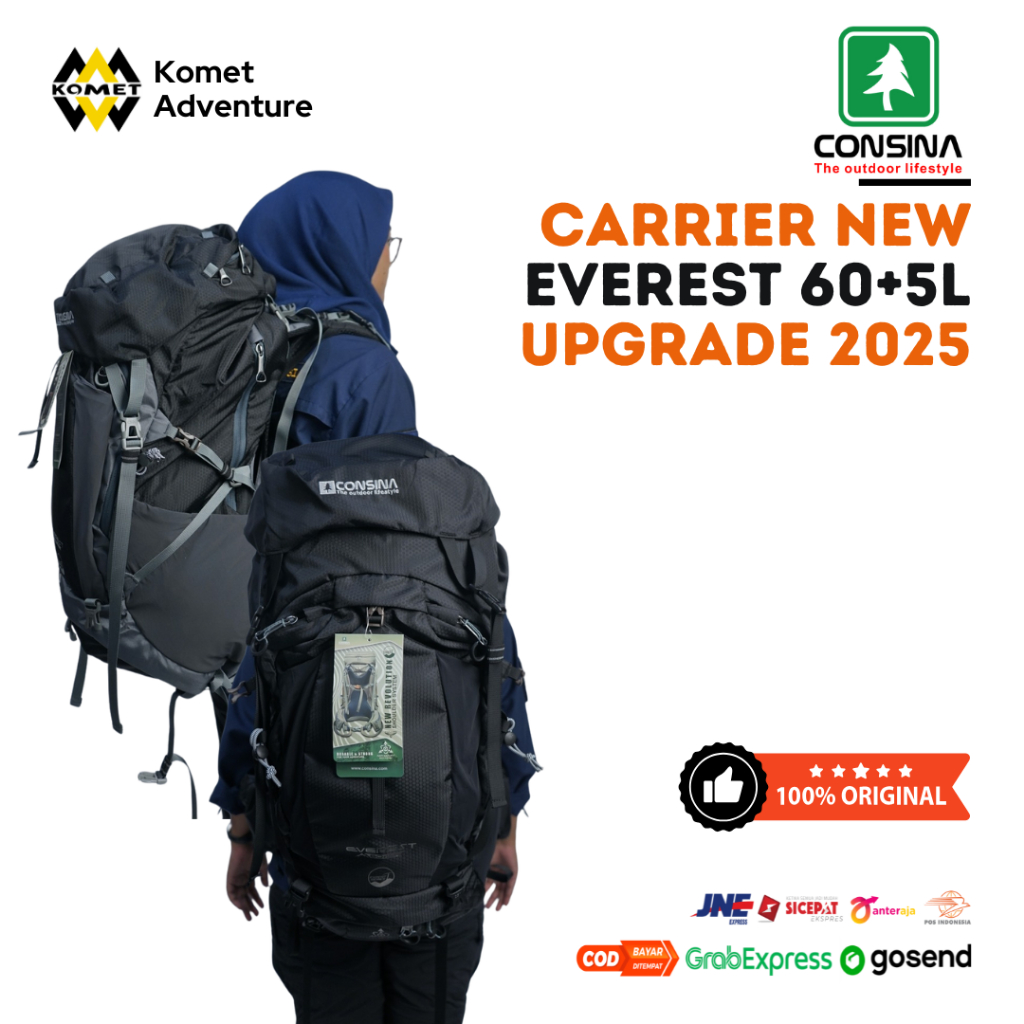 Jual Carrier Consina New Everest 60+5L Upgrade 2025 – Ransel Gunung ...