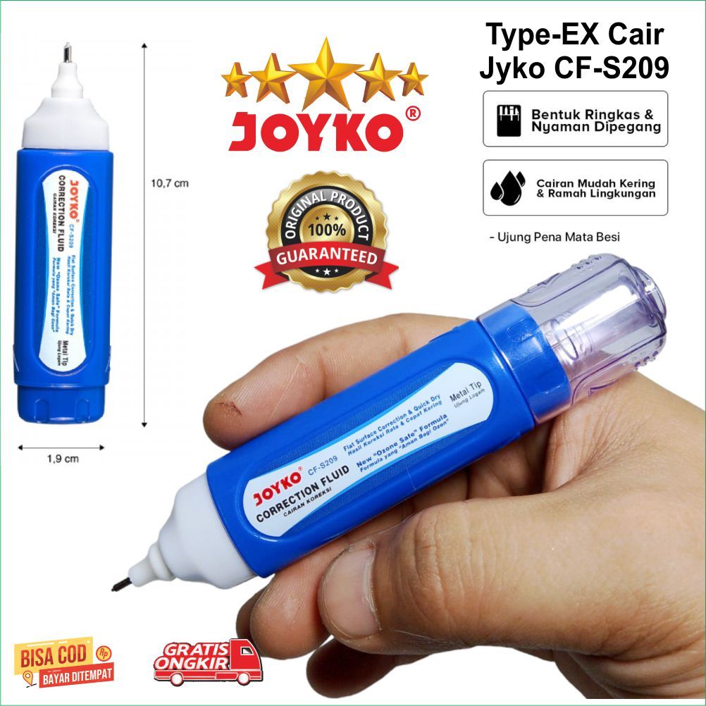 Jual TIPEX JOYKO CORRECTION FLUID TIP EX, TIPE - X,TIP-X, JOYKO CF-S209 ...