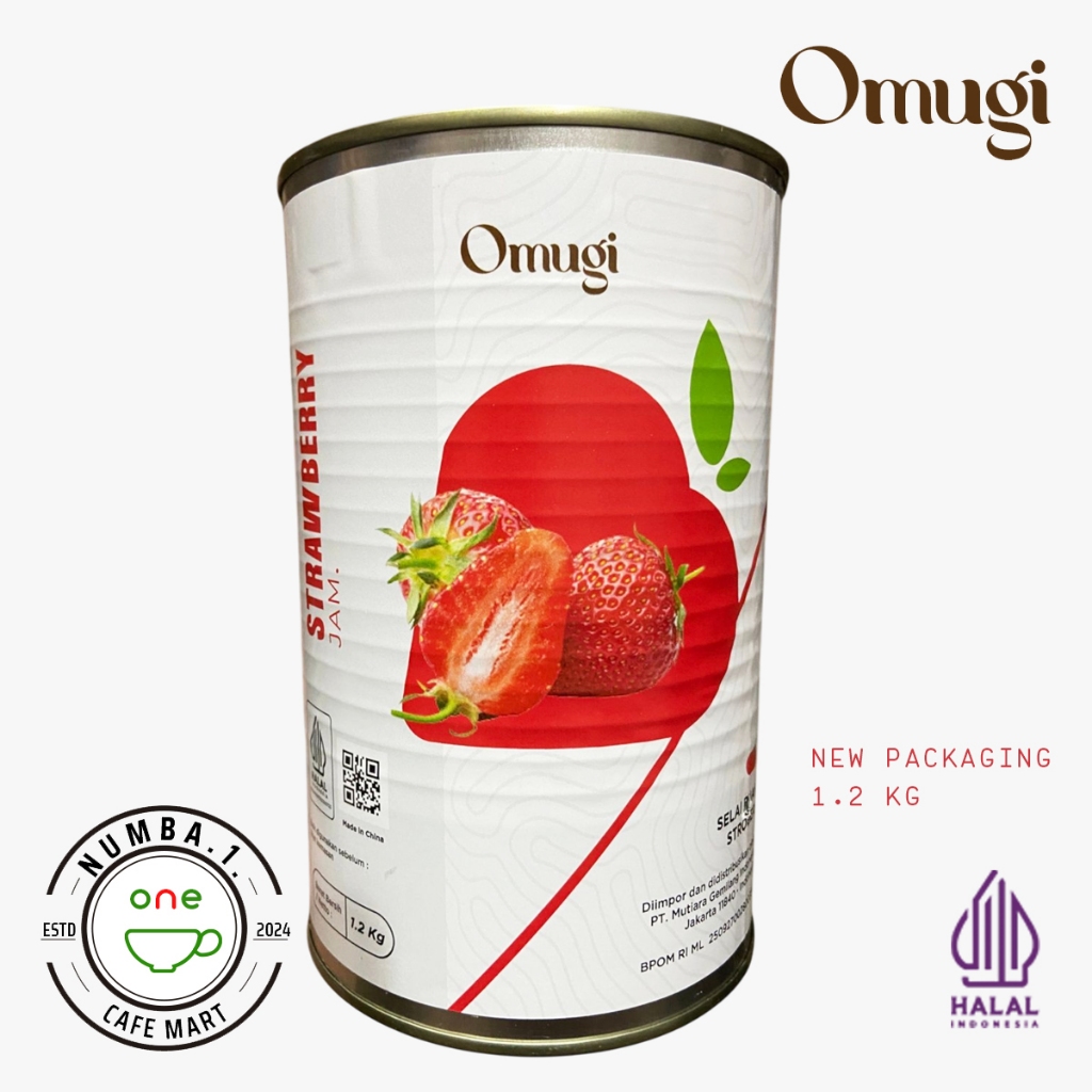 Jual 1.2 kg Omugi Strawberry Jam (topping minuman strawberry/stoberi ...