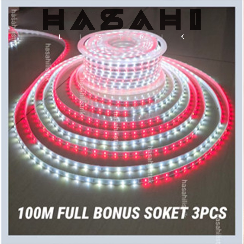 Jual Lampu LED Strip Selang 3528/ 2835 AC 220V RGB DAN MERAH+PUTIH ...