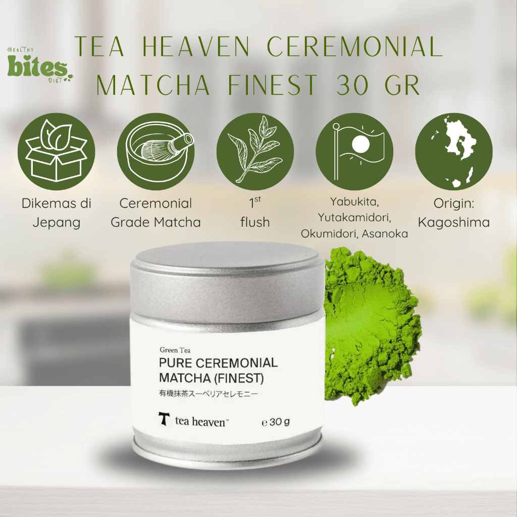 Jual Tea Heaven Pure Ceremonial Matcha Finest 30gr Pure Japanese ...