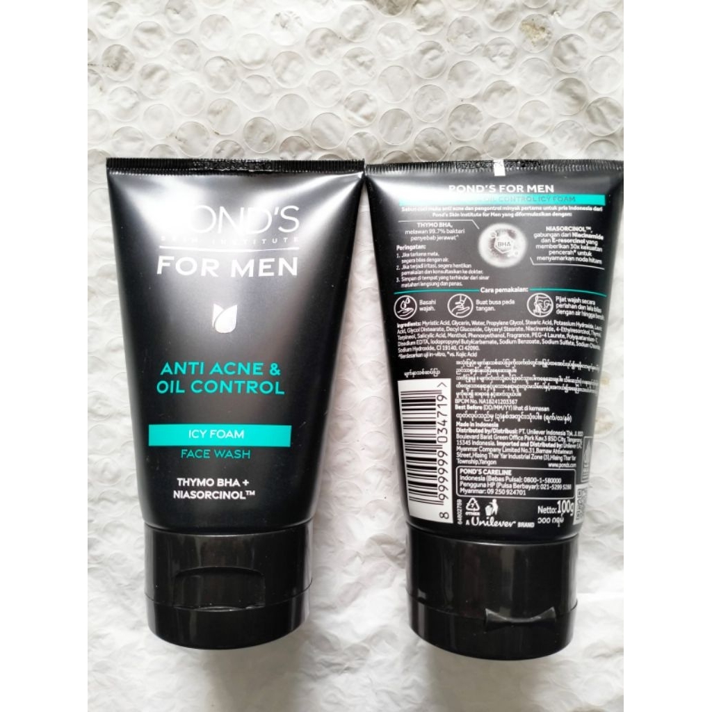 Jual Pond's Ponds Men Acne Solution Facial Foam Anti Acne & Oil Control ...