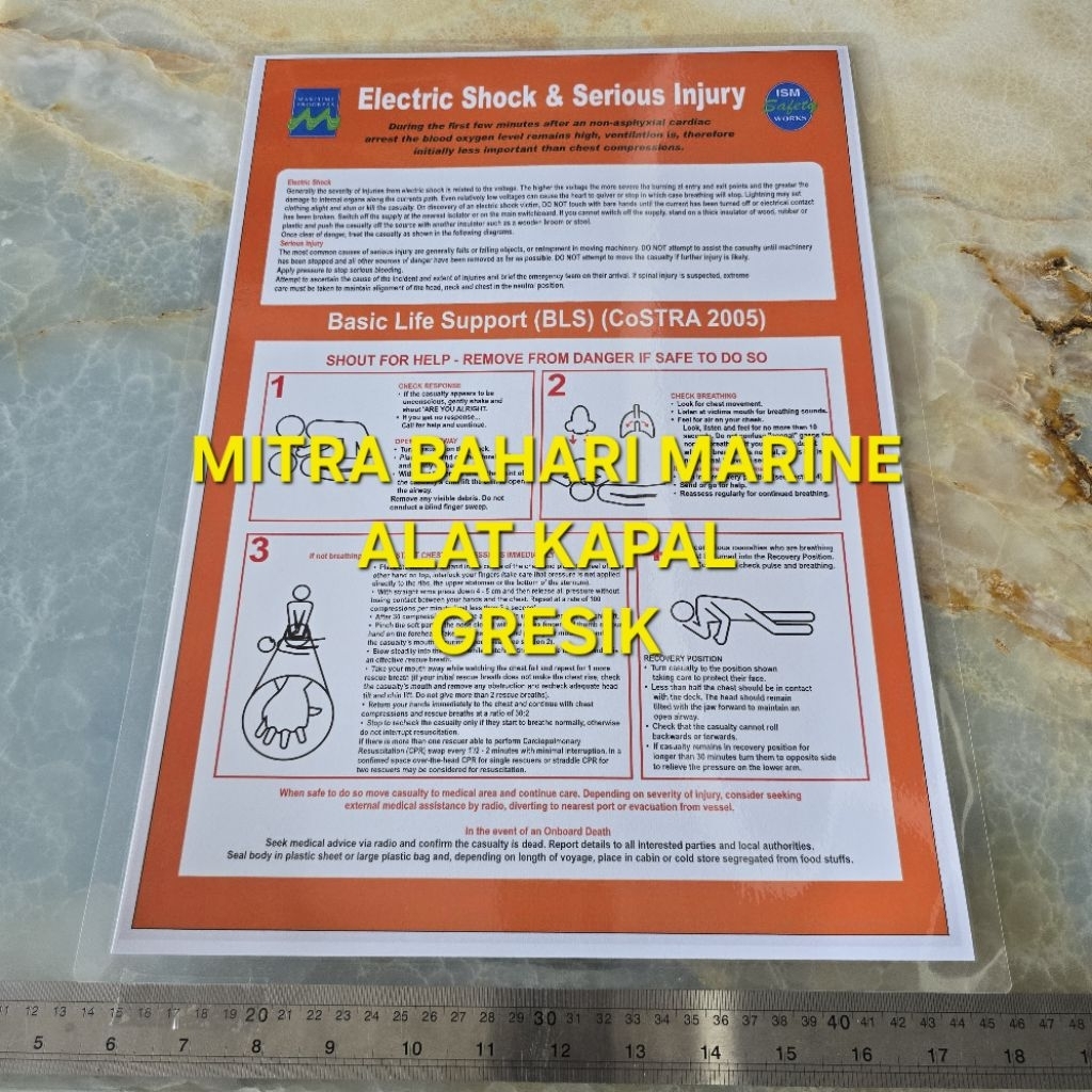 Jual Poster IMO Symbol IMPA 331509 Electric Shock & Serious Injury ...