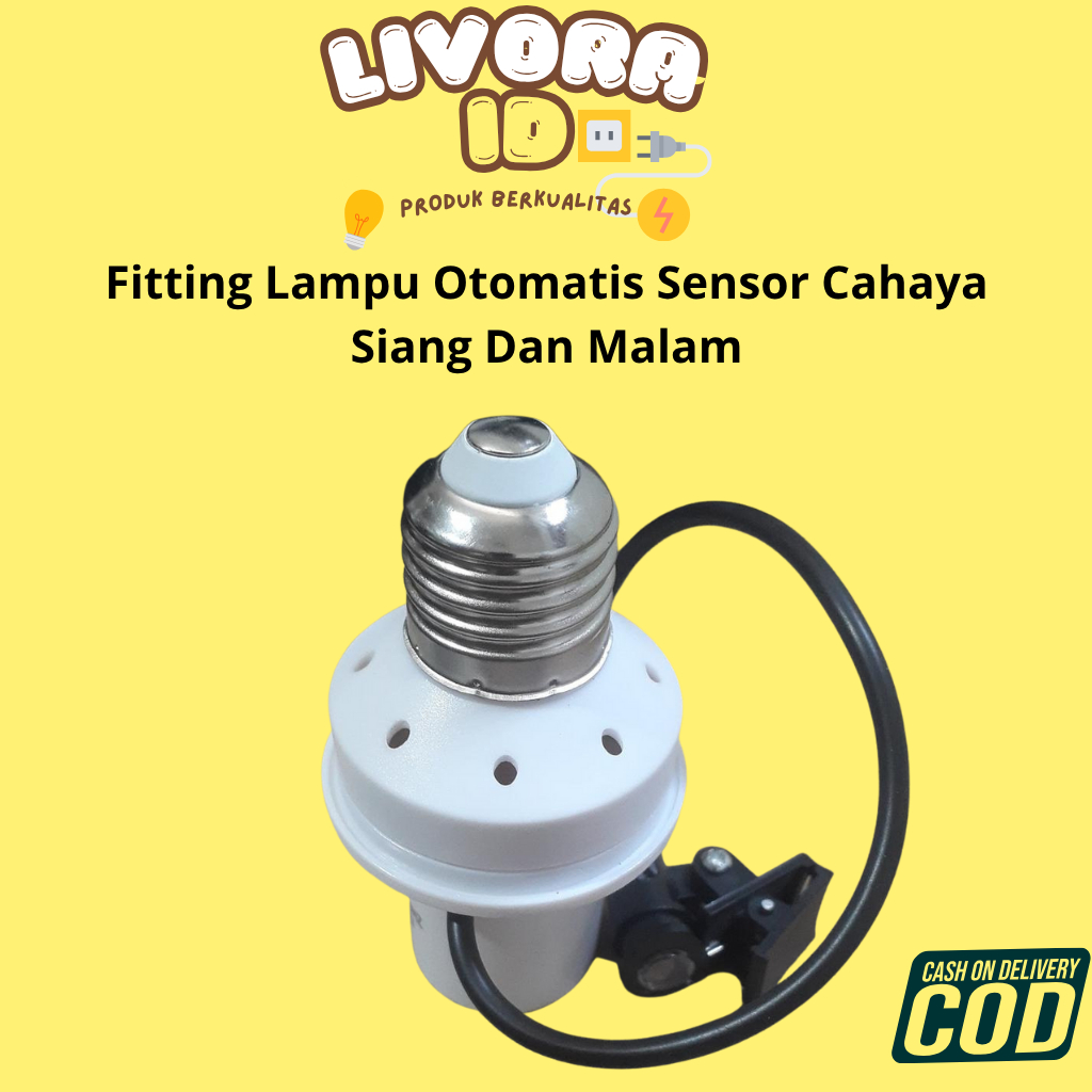 Jual Fitting Lampu Otomatis Sensor Cahaya Siang Dan Malam - Fitting ...